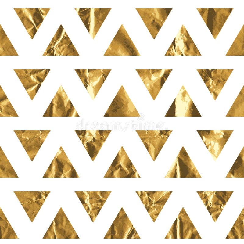 Geometric Seamless Pattern with Gold Triangles Stock Vector ...