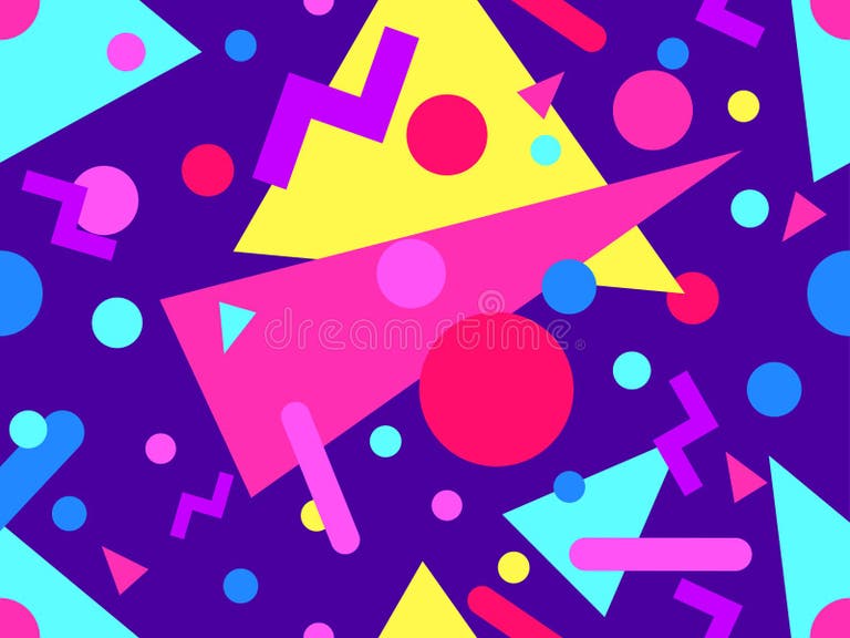 Geometric Memphis Style Design Stock Illustrations – 142,023 Geometric ...