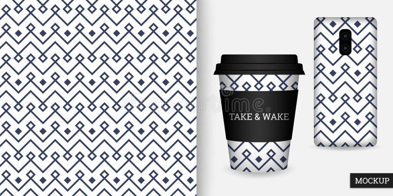 Geometric Seamless Pattern. Monotone Abstract Background with Geometric ...