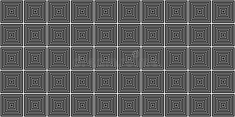 Geometric Seamless Pattern with Multi Tiered Squares, Black and White ...
