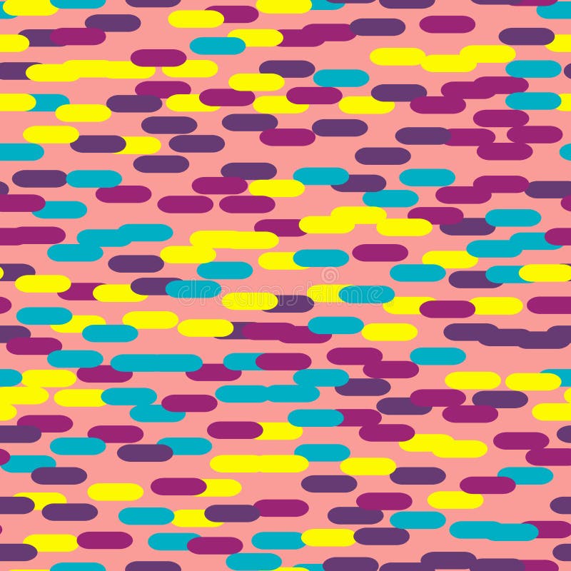 Geometric Seamless Pattern. Repeating Vector Illustration with Ovals ...