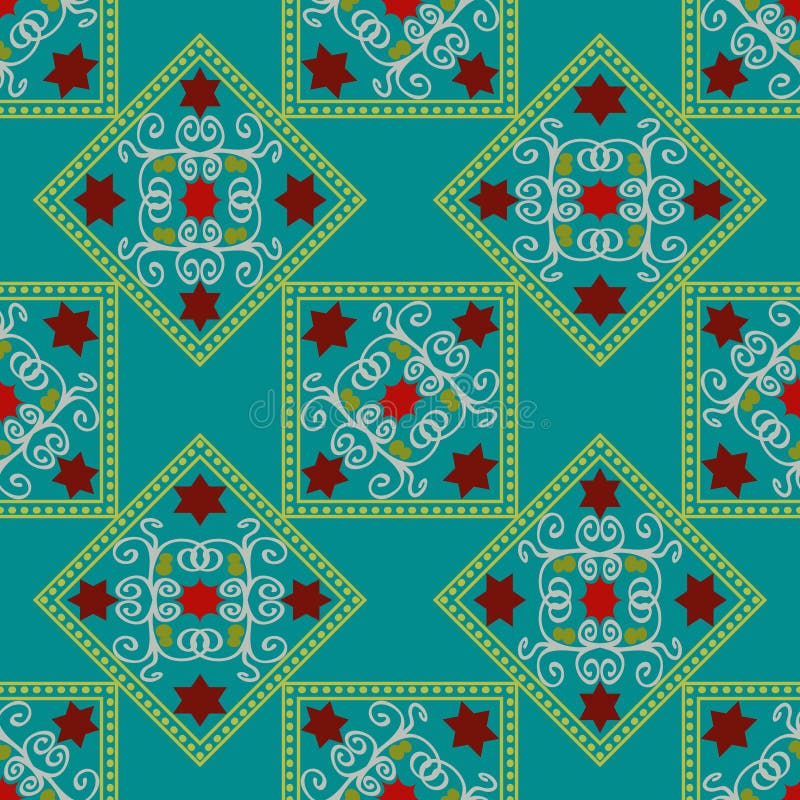 Geometric Seamless Pattern, Rhombus with an Unusual Pattern on ...