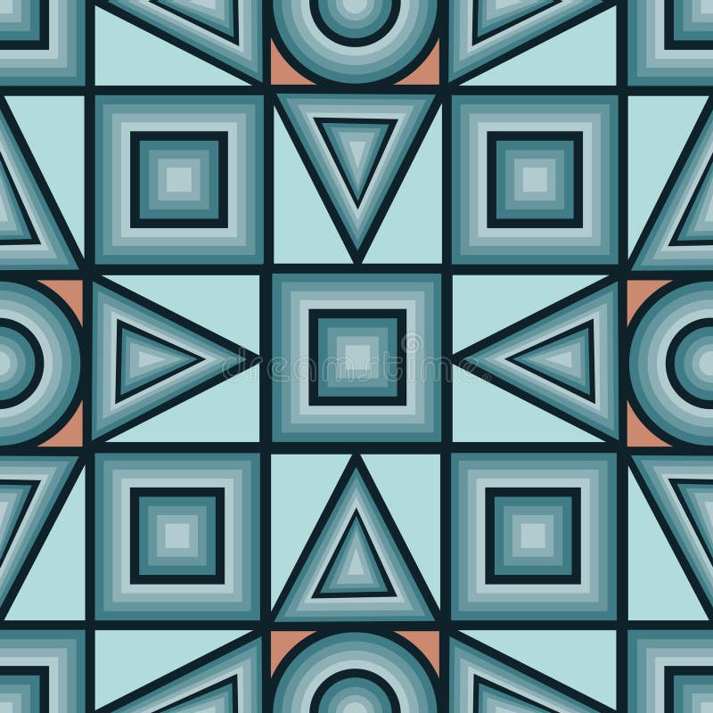 Geometric Seamless Pattern. Seamless Pattern of Geometric Shapes ...