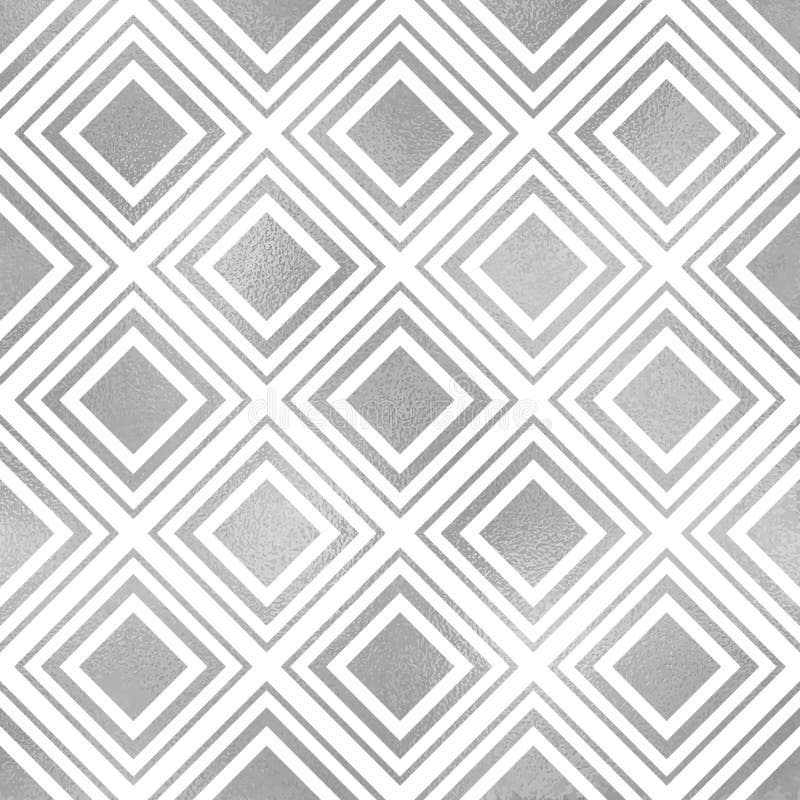 Silver Geometric Seamless Pattern. Abstract Background with Subtle ...