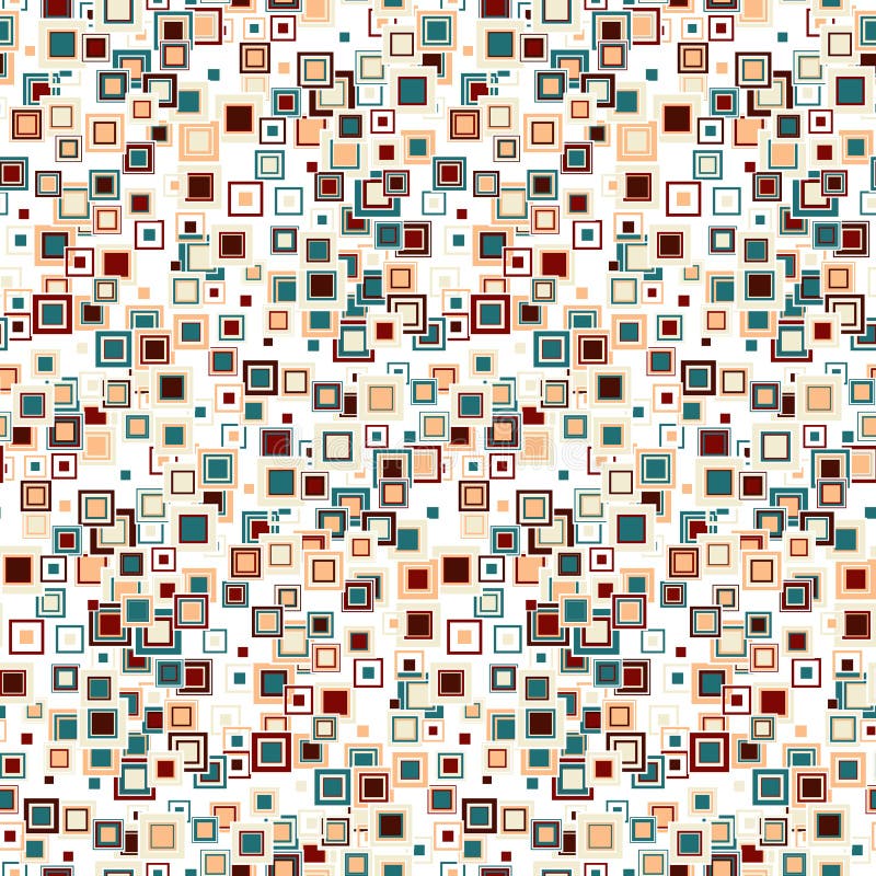 Geometric Seamless Pattern. the Squares of Different Sizes and Colors ...
