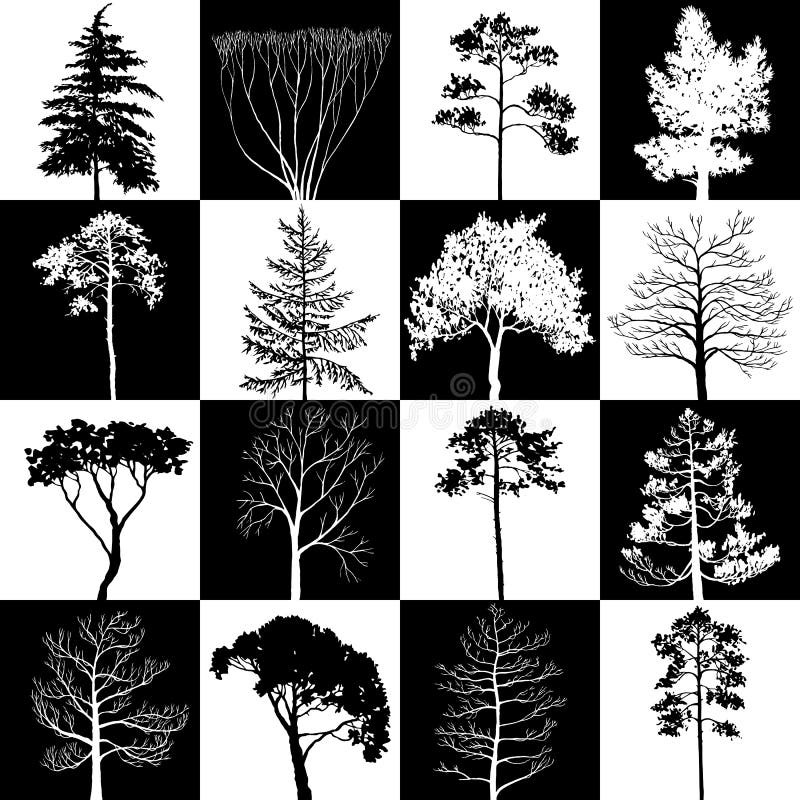 Geometric Seamless Pattern with Trees Stock Vector - Illustration of ...