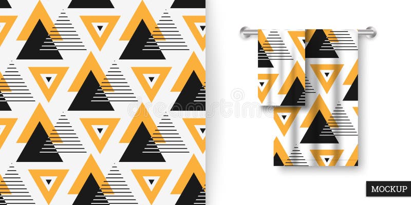 Geometric Seamless Pattern with Triangles. Colorful Abstract Background ...
