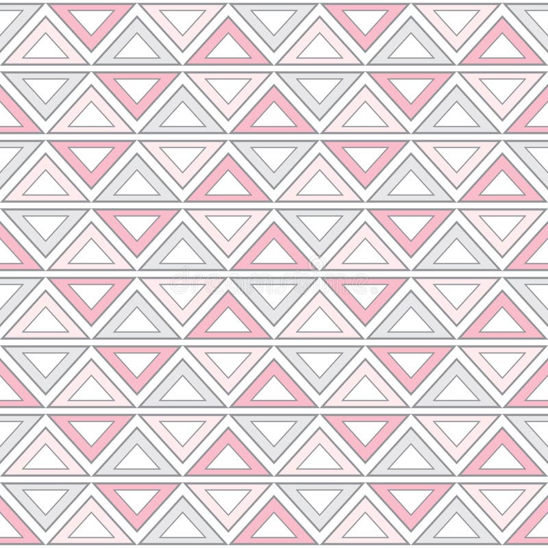 Geometric Seamless Pattern in Tribal Style in Rose Pink and Grey Color ...