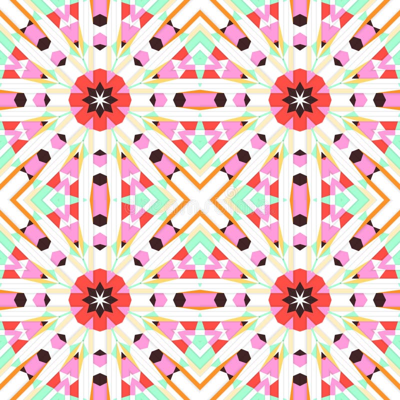 Multicolor Geometric Pattern in Bright Color. Stock Vector ...