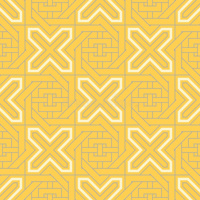 Geometric Seamless Pattern. Yellow Gray and White Colored Background ...