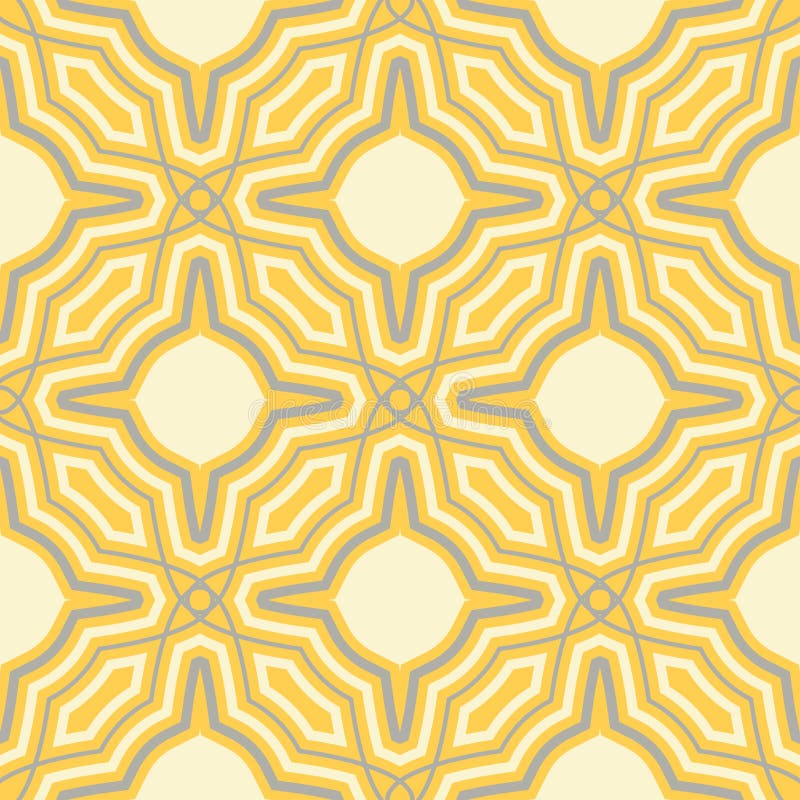 Geometric Seamless Pattern. Yellow Gray and White Colored Background ...