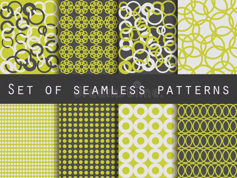 Geometric Seamless Patterns. Pattern with Rings. the Pattern for ...