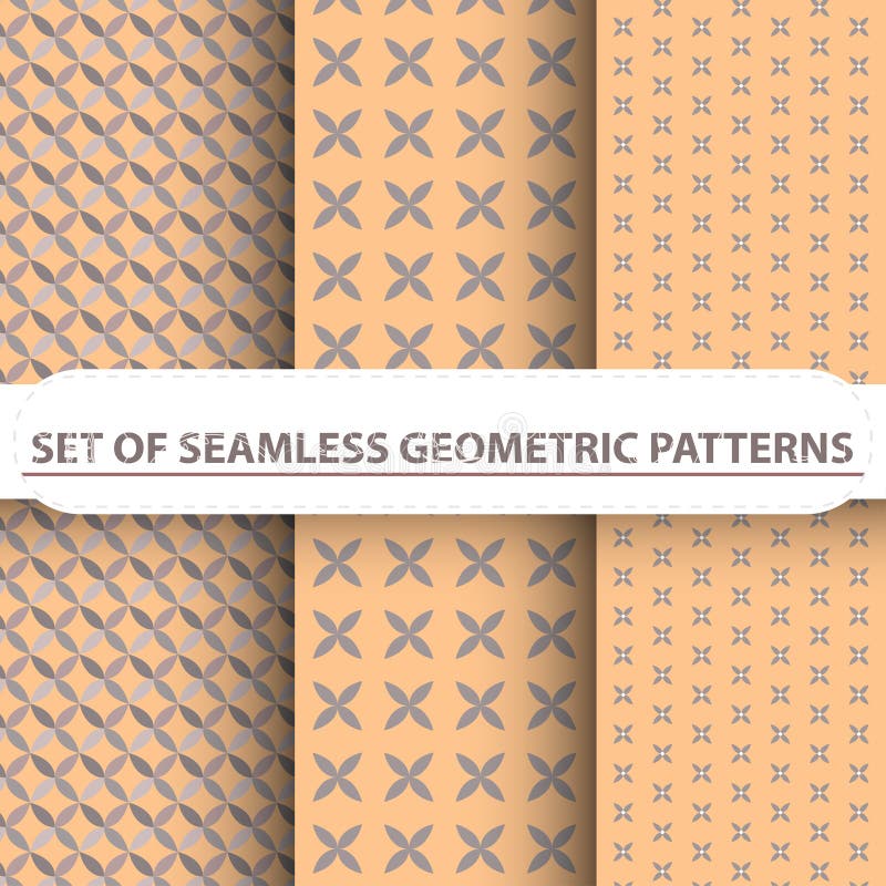 Geometric Seamless Patterns Stock Vector - Illustration of nature ...