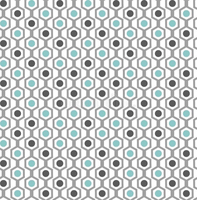 Geometric Seamless Repeat Pattern with Dots Stock Vector - Illustration ...