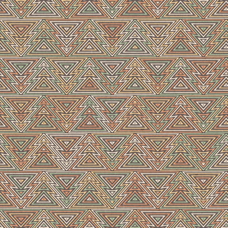 Geometric Seamless Repeating Pattern. Christmas Tree, Outline Linear ...