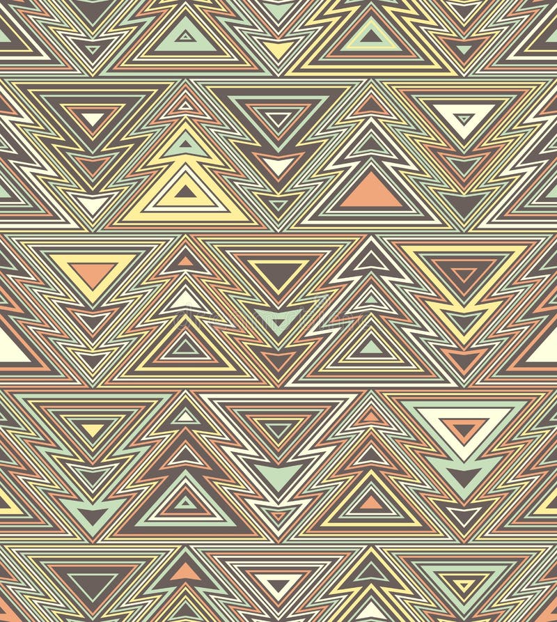 Geometric Seamless Repeating Pattern. Christmas Tree, Outline Linear ...