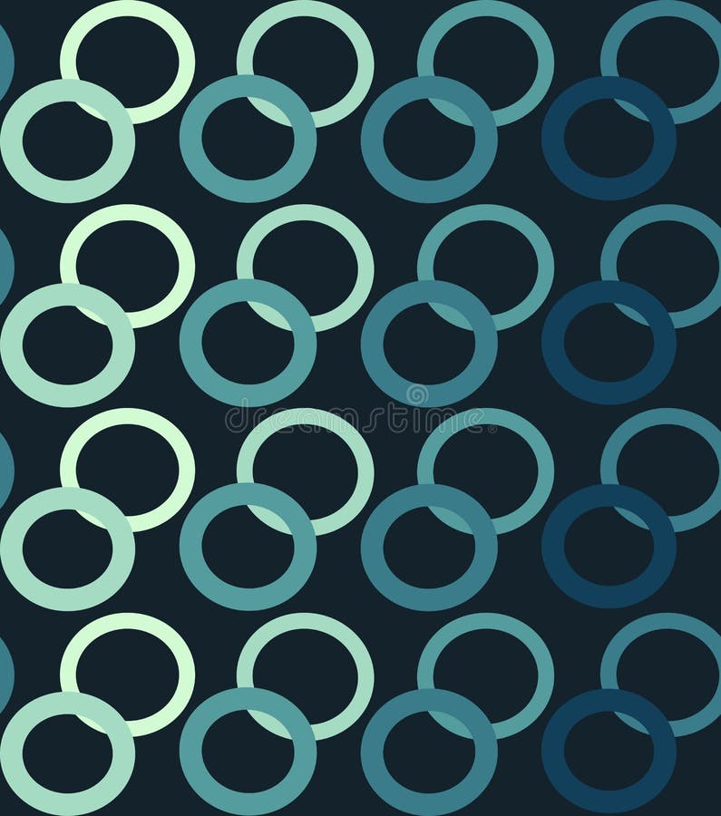 Geometric Seamless Repeating Pattern of Rings Stock Illustration ...