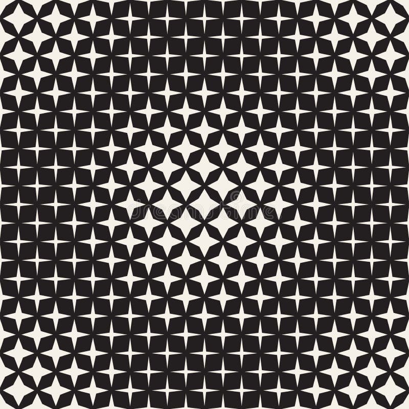 Geometric Seamless Star Shapes Pattern. Halftone Gradient Effect ...