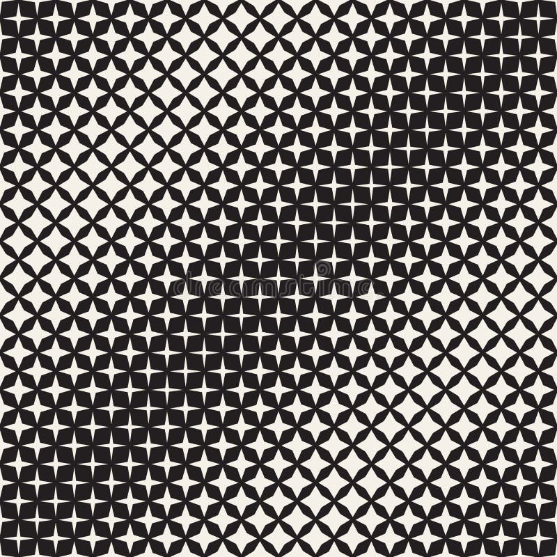Geometric Seamless Star Shapes Pattern. Halftone Gradient Effect ...