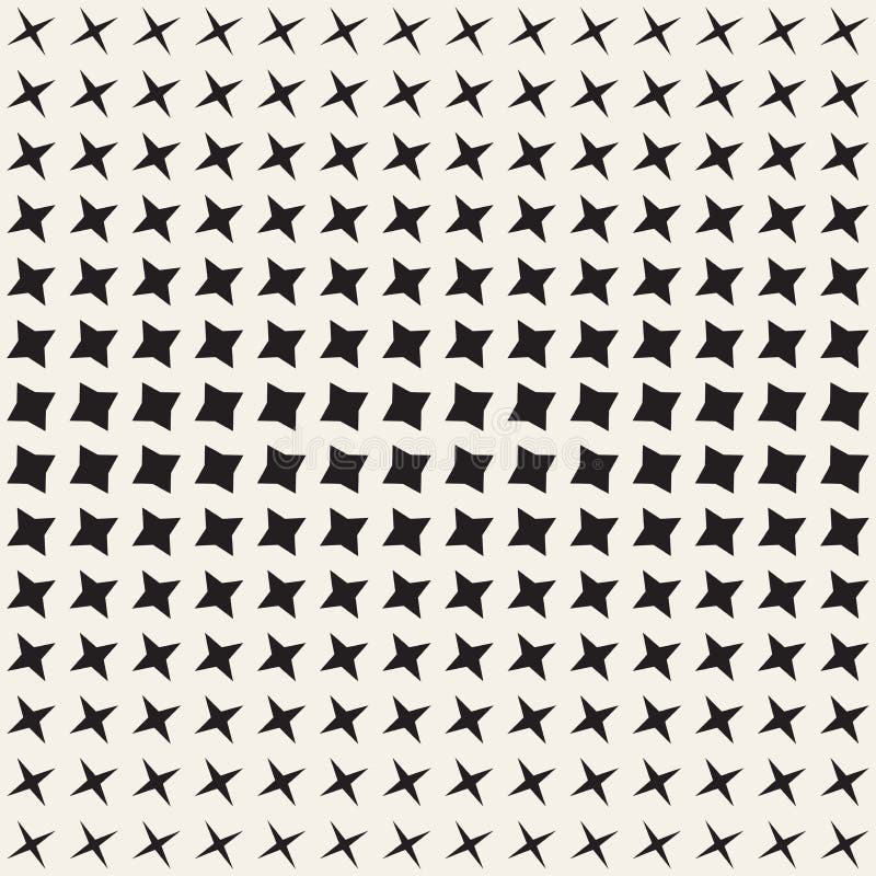 Geometric Seamless Star Shapes Pattern. Halftone Gradient Effect. Stylish Vector Illustration ...