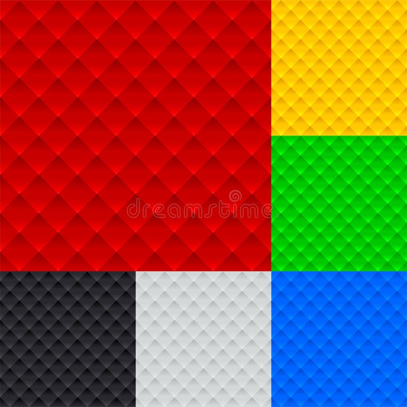 Geometric Seamless Tile Texture in Six Colors Stock Illustration ...