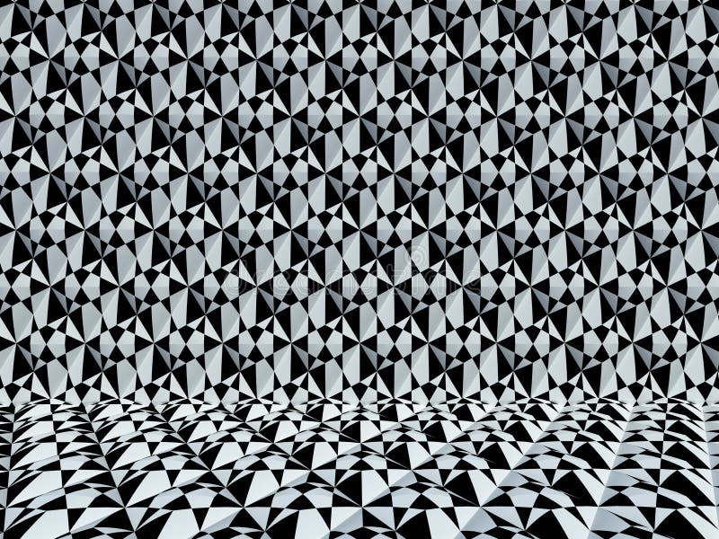 Geometric Seamless on Trapezoid Pattern, 3D Render Stock Illustration ...
