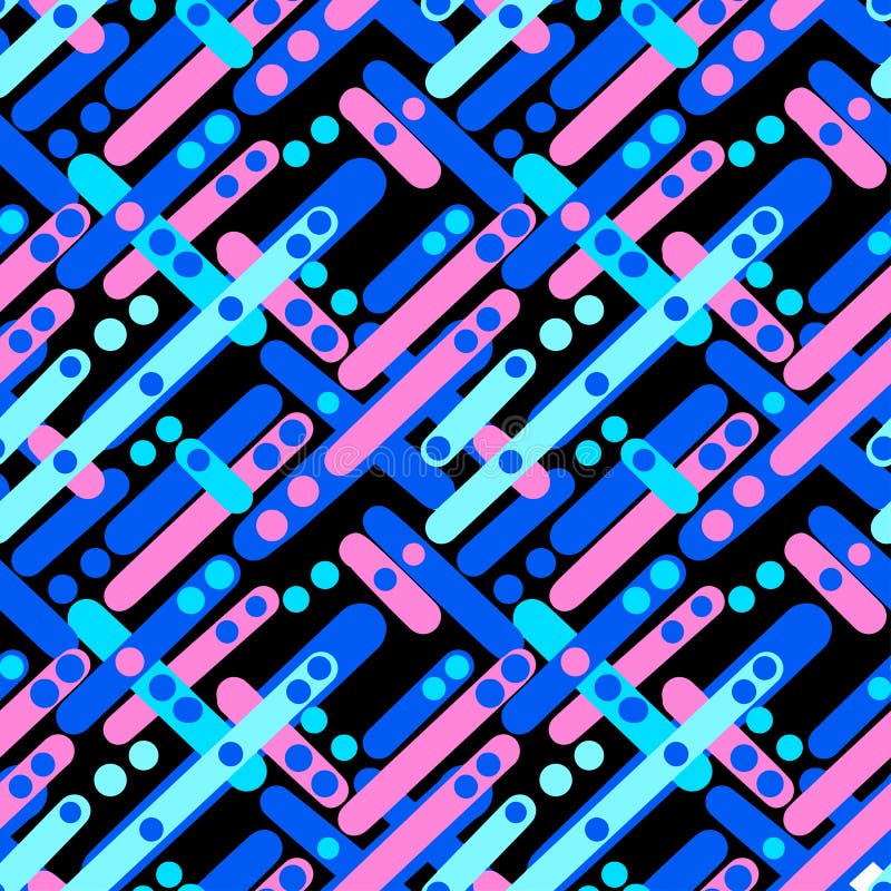 Geometric Seamless Vector Diagonal Shapes Pattern. Stock Vector ...