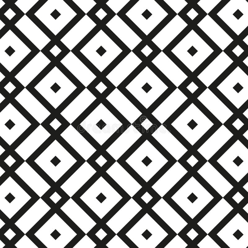 Geometric Seamless Vector Pattern. Black and White Background Stock ...