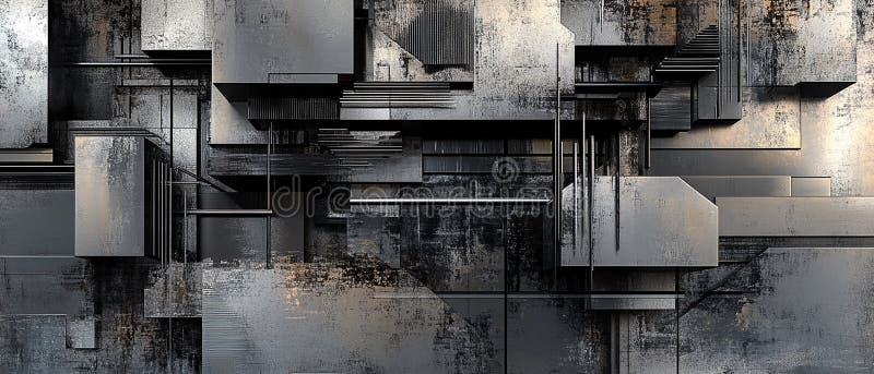 Geometric Shadows: an Abstract Pattern of Overlapping Shapes and Depth ...