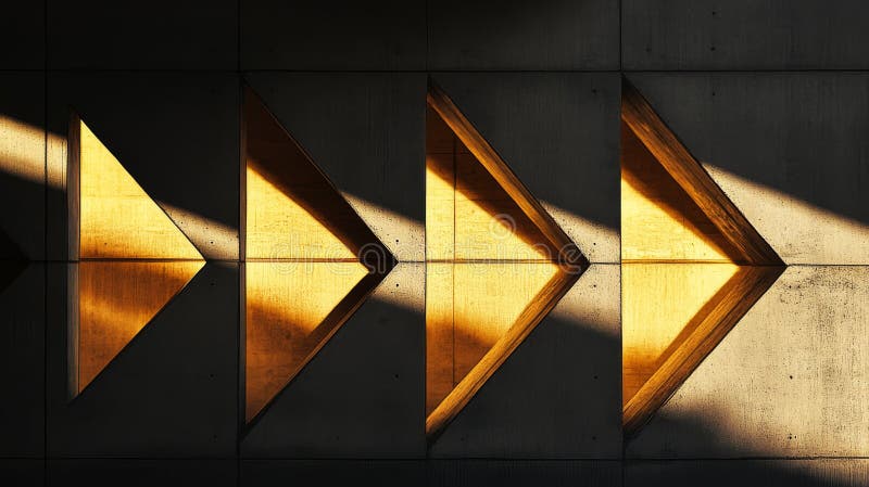 Geometric Shadows and Light on Modern Architectural Wall with ...