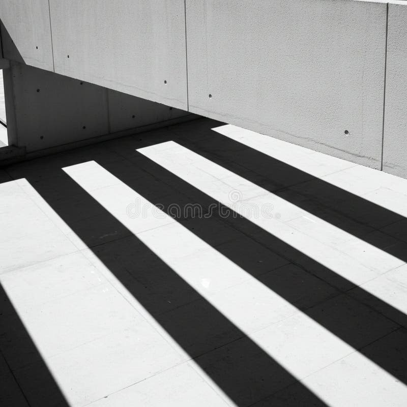 Geometric Shadows from a Rectangular Concrete Structure Create ...