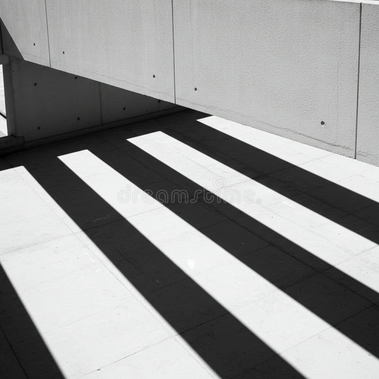 Geometric Shadows from a Rectangular Concrete Structure Create ...