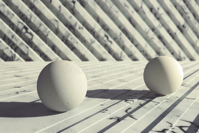 Geometric Shadows and Spheres Stock Photo - Image of element, design ...