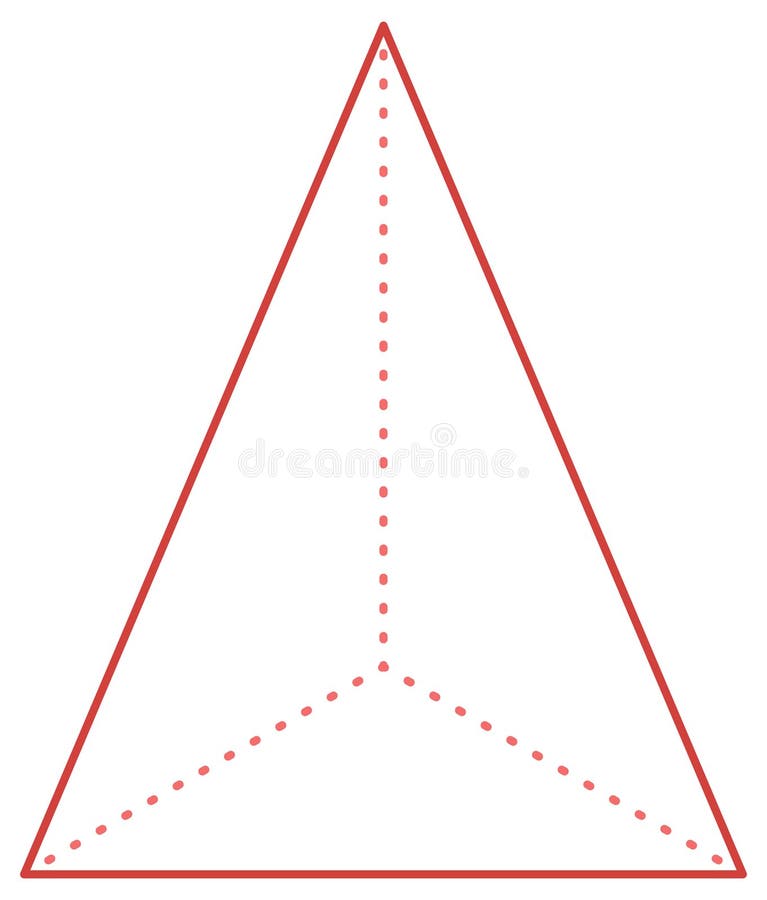 Geometric Figure of a Pyramid, Triangle in the Form of a Rhombus Stock ...