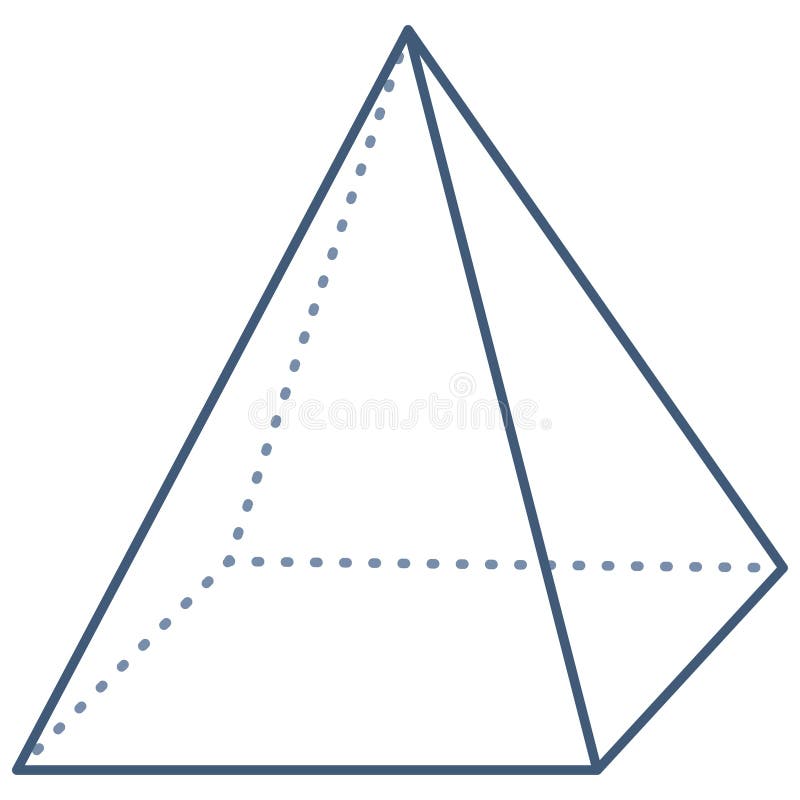 Geometric Figure of a Pyramid, Triangle in the Form of a Rhombus Stock ...