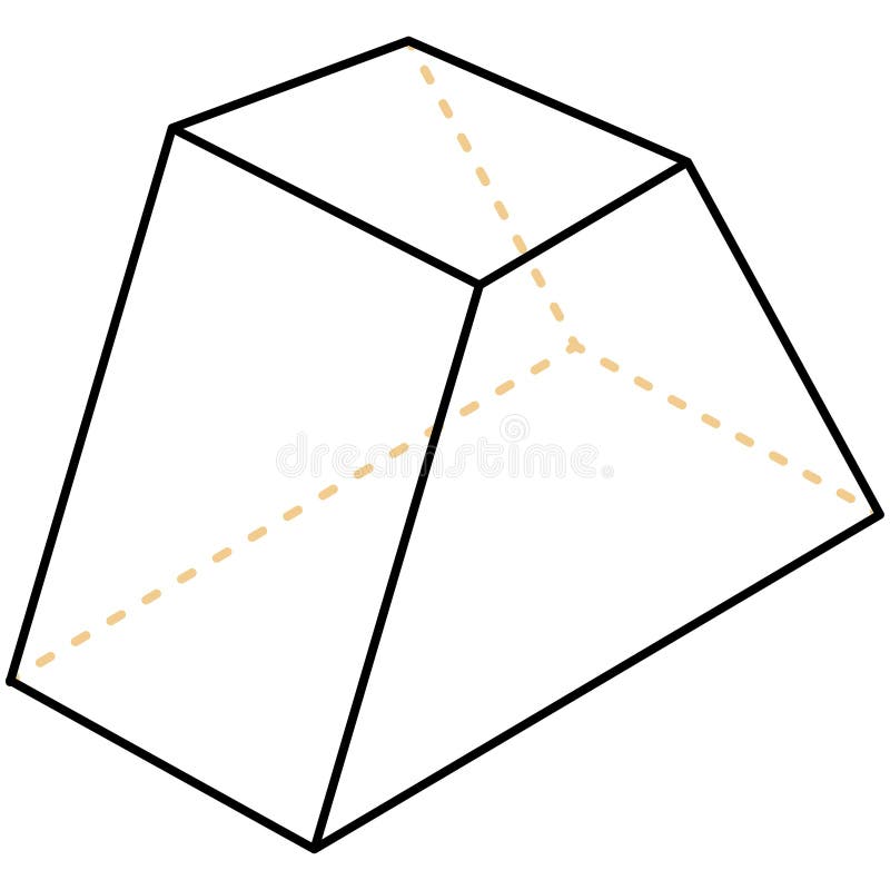 Geometric Figure of a Pyramid, Triangle in the Form of a Rhombus Stock ...