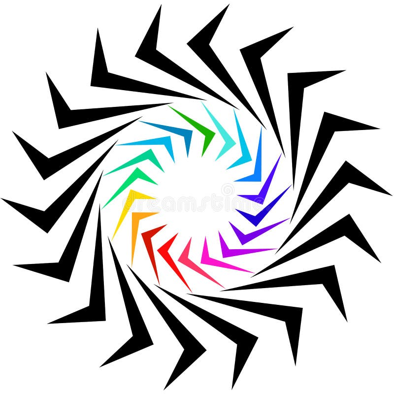 Geometric Shape As Logo or Generic Design Element. Circular Edgy Stock ...