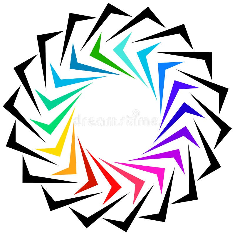 Geometric Shape As Logo or Generic Design Element. Circular Edgy Stock ...