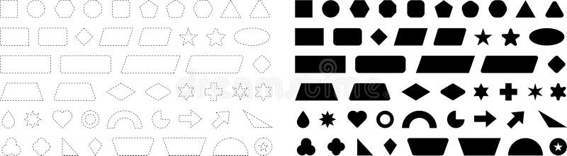 Geometric Shape. Basic Geometric Shapes Such As Arrow, Triangle, Square ...