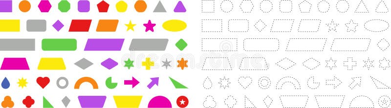 Geometric Shape. Basic Geometric Shapes Such As Arrow, Triangle, Square ...