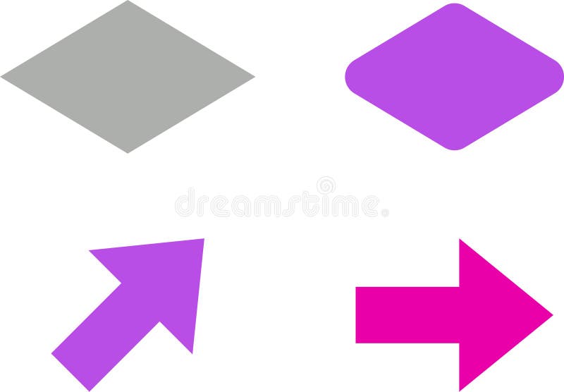 Geometric Shape. Basic Geometric Shapes Such As Arrow, Triangle, Square ...