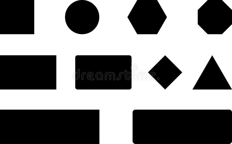 Geometric Shape. Basic Geometric Shapes Such As Arrow, Triangle, Square ...