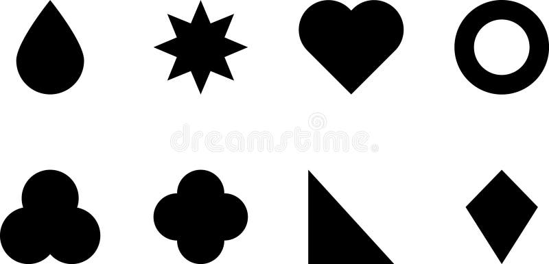 Geometric Shape. Basic Geometric Shapes Such As Arrow, Triangle, Square ...