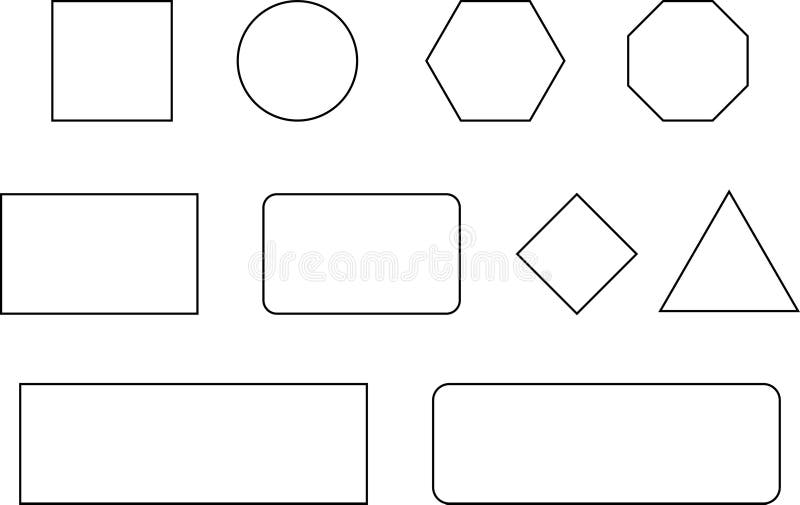 Geometric Shape. Basic Geometric Shapes Such As Arrow, Triangle, Square ...