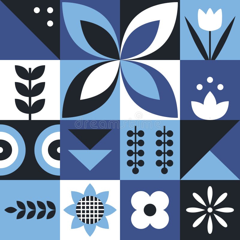 Geometric Shape Colorful Square Pattern. Seamless Abstract Print with ...