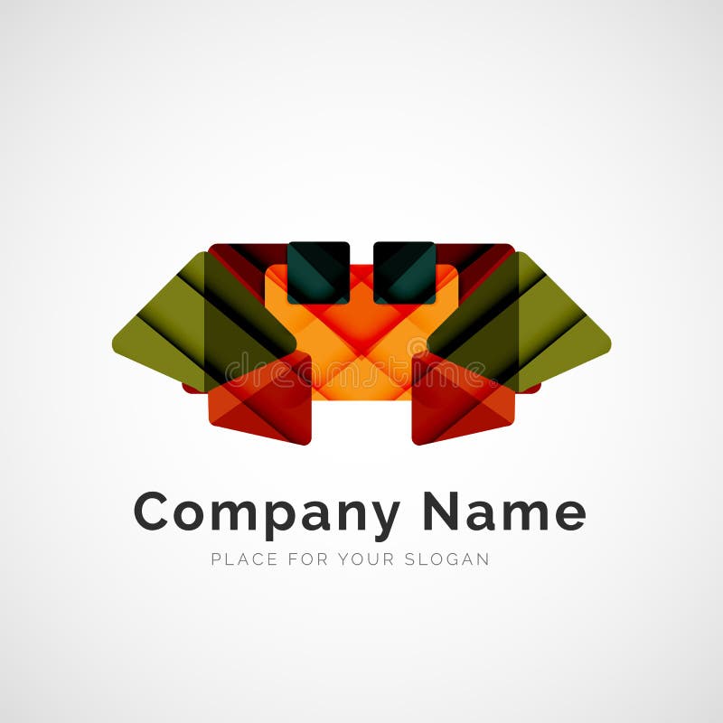 Geometric Shape, Company Logo Stock Vector - Illustration of line ...