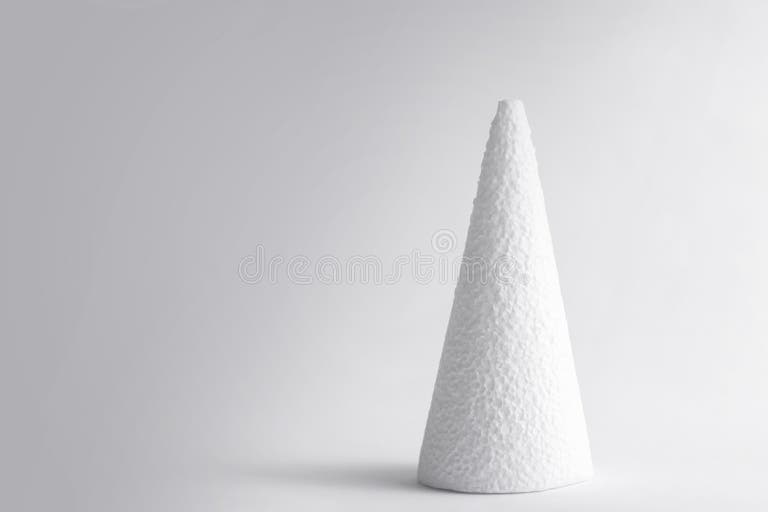 Geometric Shape of a Cone on a White Gray Background. Light Shadow ...