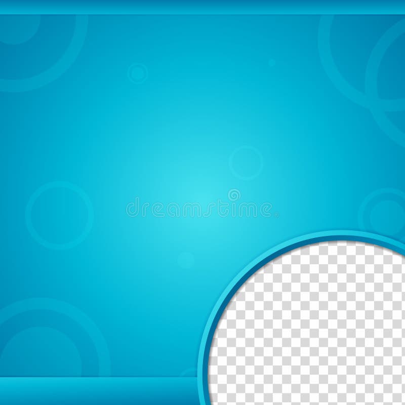 Geometric Shape Design Circle Frame Style Cyan Color with Space Stock ...