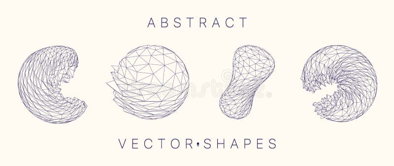 Geometric Shape for Design. 3d Technology Style. Stock Vector ...