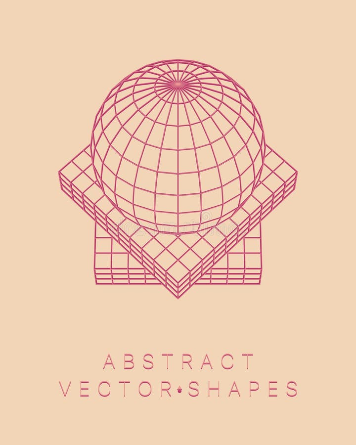 Geometric Shape for Design. 3d Technology Style Stock Vector ...